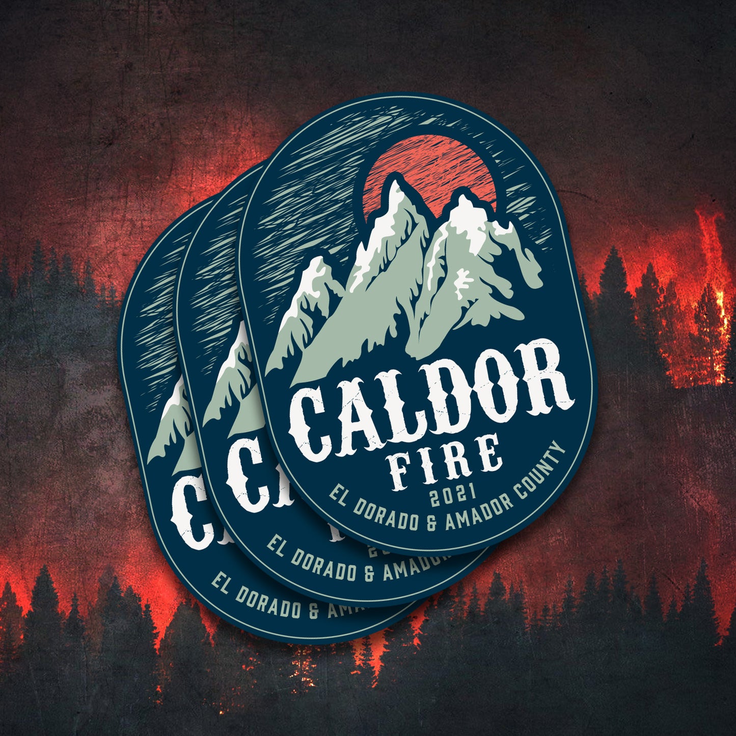 CALDOR FIRE Sticker - 3-Pack – Fireline Design