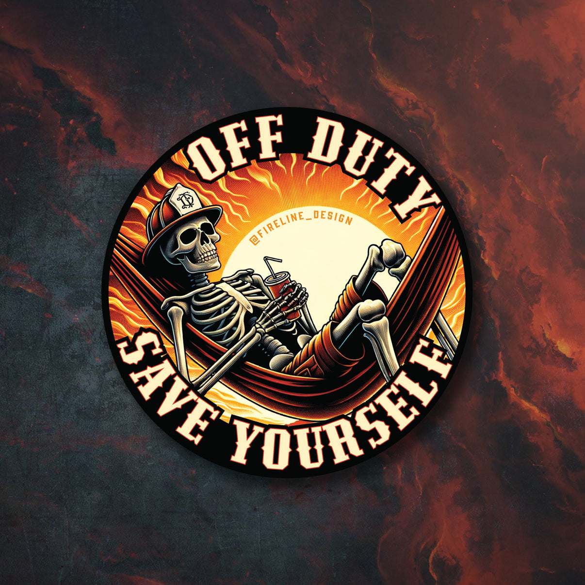 Off Duty, Save Yourself Sticker - 3 Pack – Fireline Design